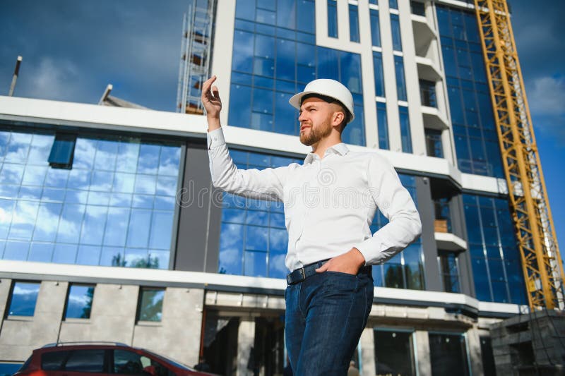 Portrait of an Handsome Engineer Stock Photo - Image of work ...