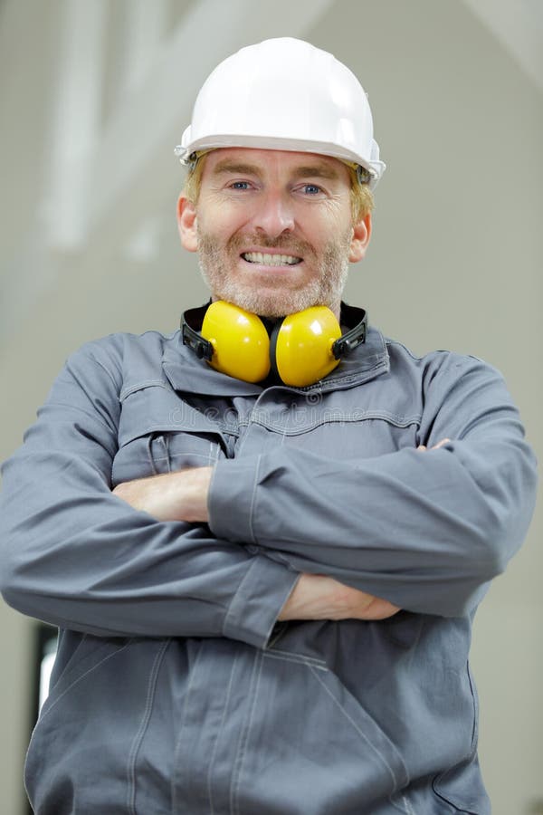 Portrait handsome engineer stock photo. Image of professional - 267208854