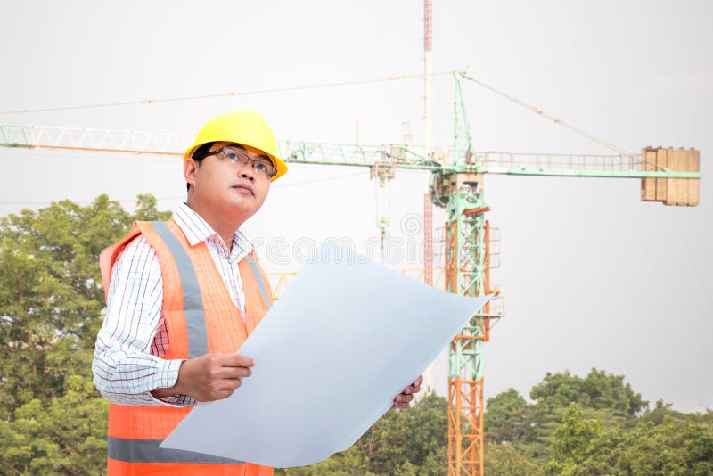 Portrait of an Handsome Engineer Stock Photo - Image of engineer ...