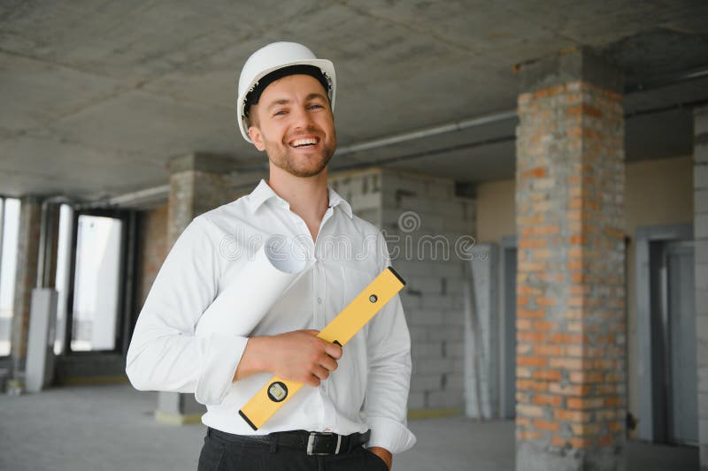 Portrait of an Handsome Engineer. Stock Photo - Image of engineer ...