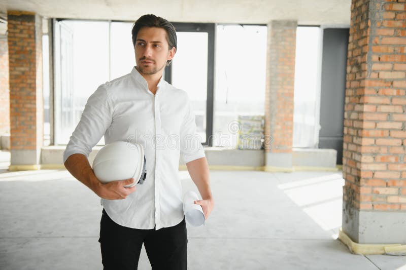 Portrait of an Handsome Engineer. Stock Photo - Image of caucasian ...