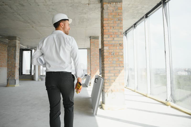 Portrait of an Handsome Engineer. Stock Image - Image of people ...