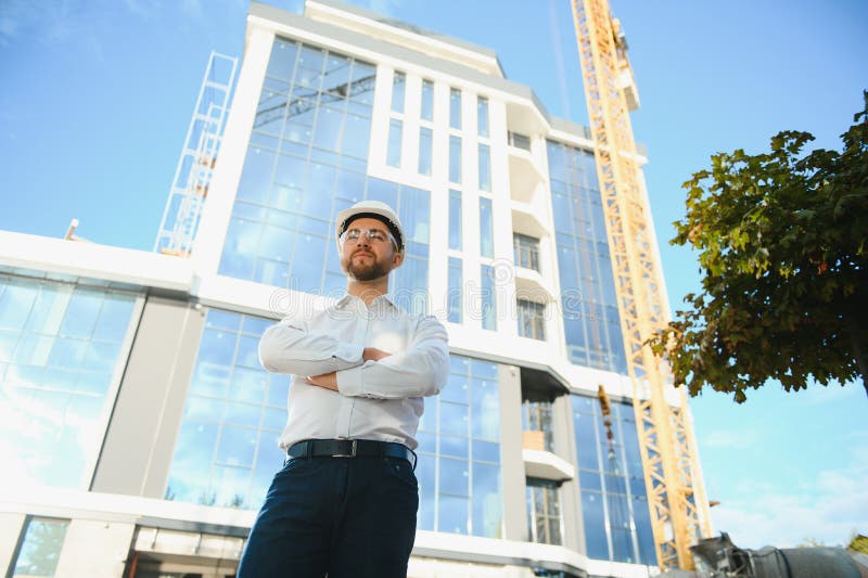 Portrait of an Handsome Engineer at Work Stock Photo - Image of ...