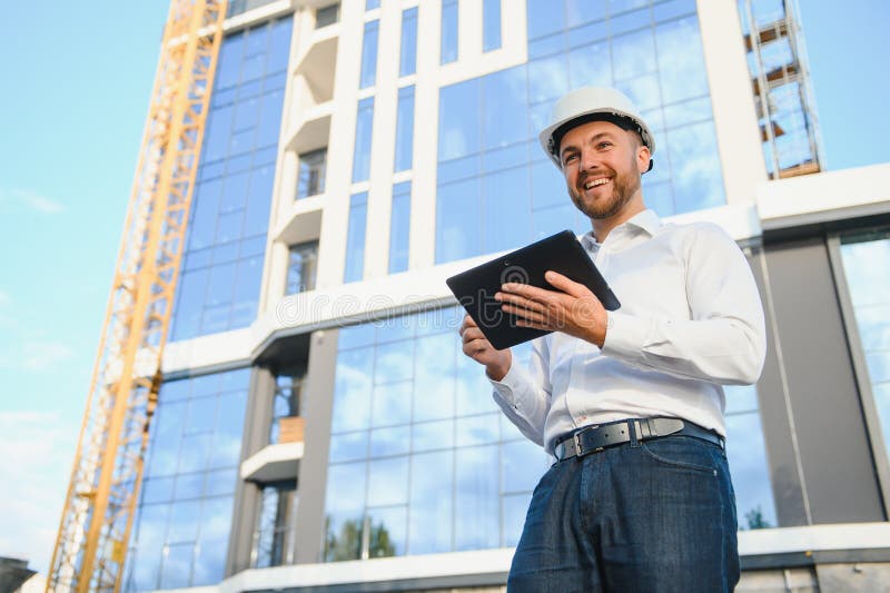 Portrait of an Handsome Engineer at Work Stock Photo - Image of foreman ...