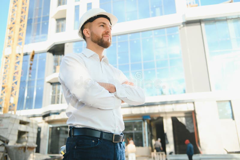 Portrait of an Handsome Engineer at Work Stock Photo - Image of ...