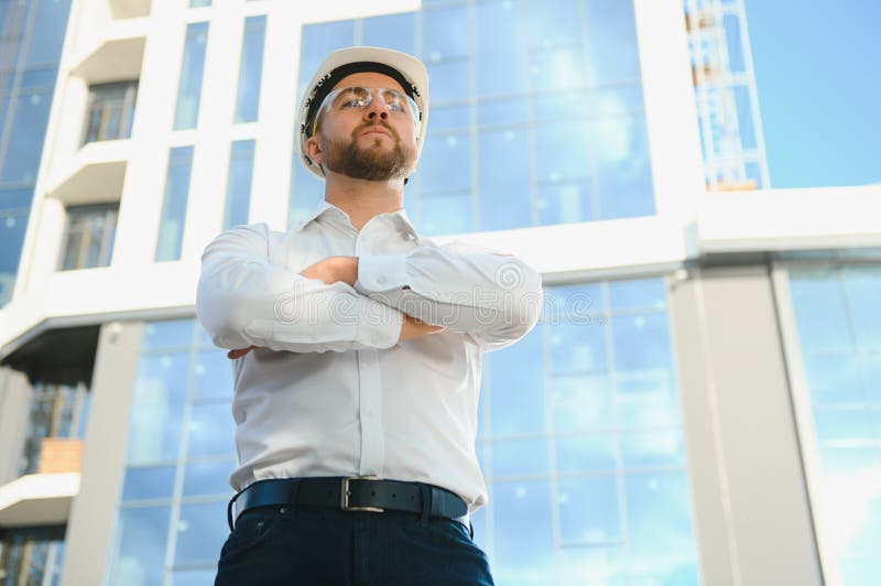 Portrait of an Handsome Engineer at Work Stock Photo - Image of ...