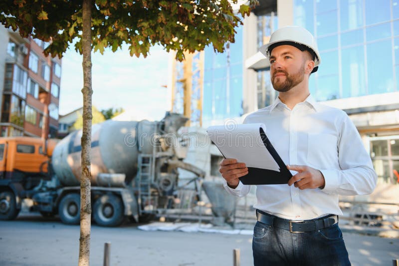 Portrait of an Handsome Engineer at Work Stock Photo - Image of labor ...