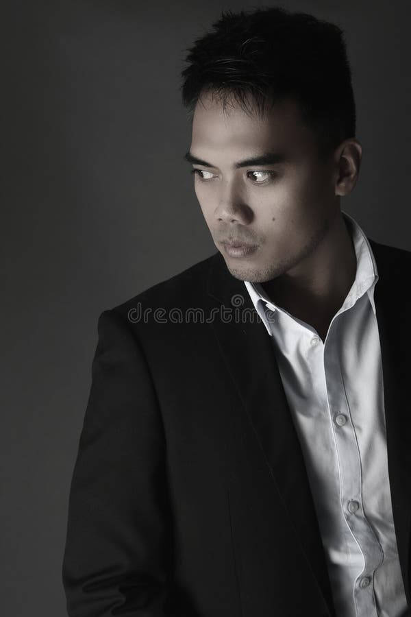 A Handsome Filipino Male Thinking Stock Photo - Image of idea, thought ...