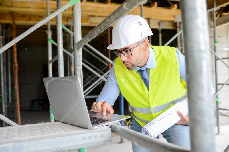 A Foreman at the Construction Stock Photo - Image of industrial, male ...