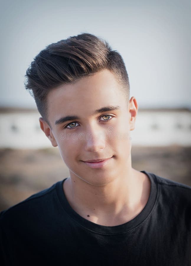 Portrait of a Handsome Guy in Close-up Stock Photo - Image of gaze ...