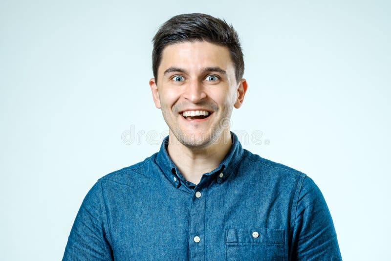 Portrait of Handsome Guy Smiling at Camera Stock Image - Image of ...