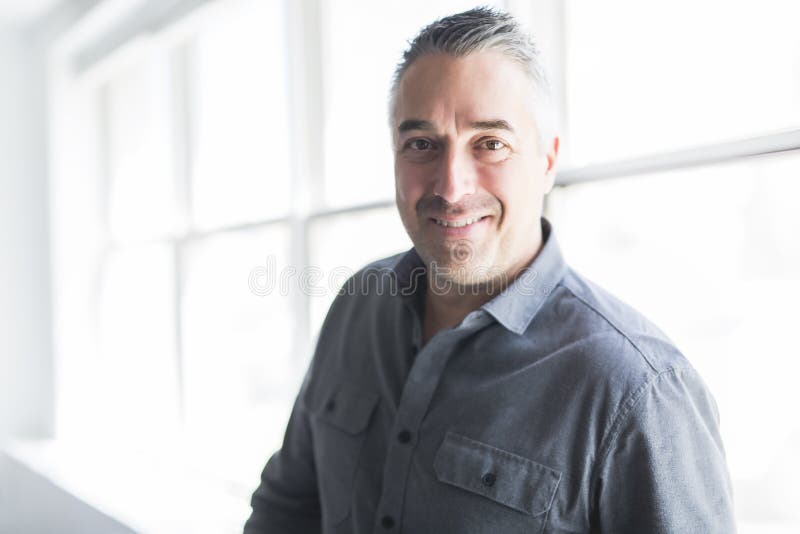 Portrait of Handsome and Happy Guy Stock Photo - Image of relaxed ...