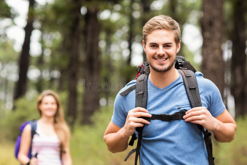 Portrait of a Handsome Hiker Stock Image - Image of outdoors, outdoorsy ...