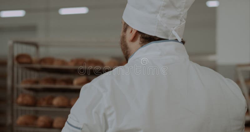 Baker Bakehouse Bakery Posing Tray Fresh Bread Stock Photos - Free ...