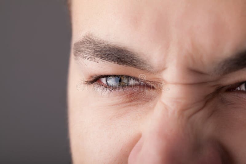 Portrait of a Handsome Man Close Up Eye Stock Image - Image of ...