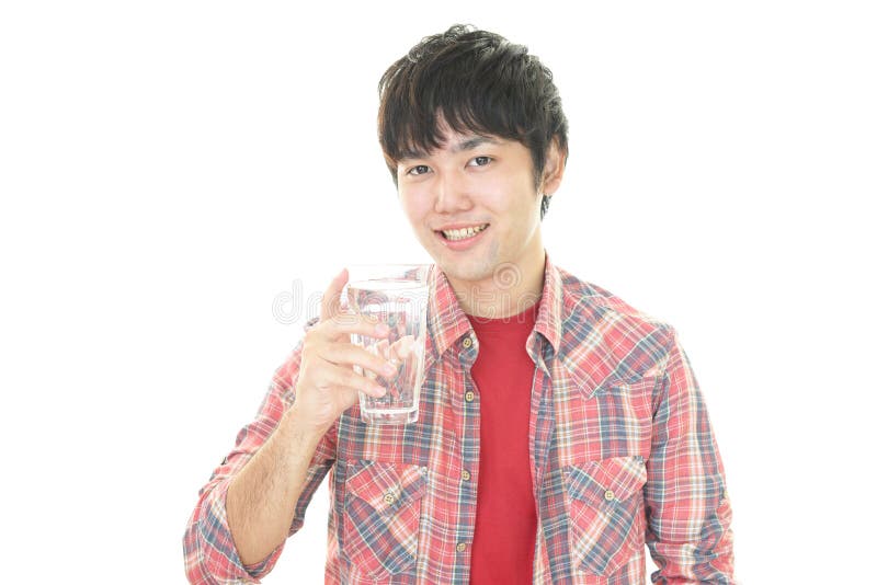 Man drinking water stock photo. Image of beauty, breakfast - 113604638