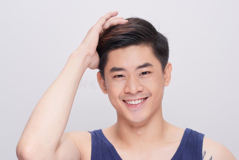 Portrait of a Handsome Man with Healthy Skin Face. Stock Photo - Image ...