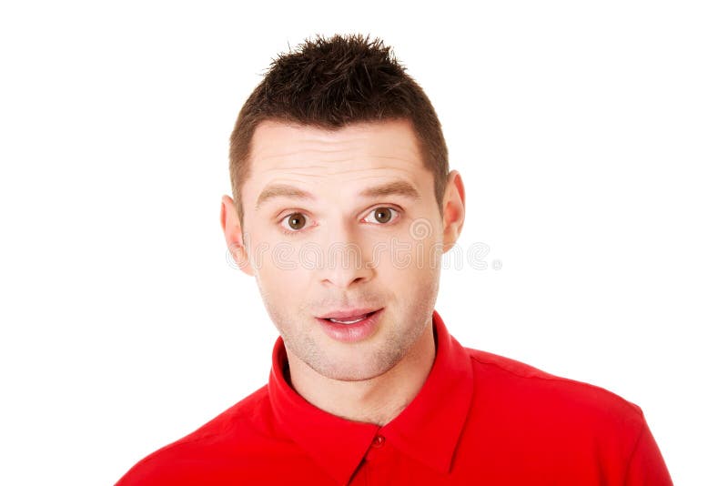 Portrait of a Handsome Man Looking at the Camera Stock Photo - Image of ...