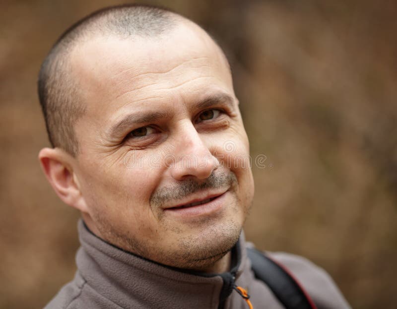 Portrait of a Handsome Man Outdoor Stock Photo - Image of smile, male ...