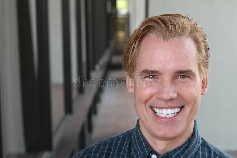Portrait of Handsome Man with a PERFECT SMILE Stock Image - Image of ...