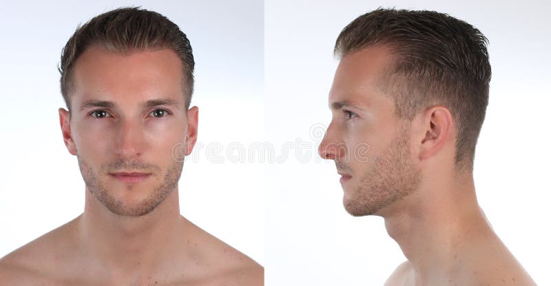 Portrait of a Handsome Man, Profile and Face. Creation of a Virtual 3D ... Portrait of a Handsome Man, Profile and Face. Creation of a Virtual 3D ...