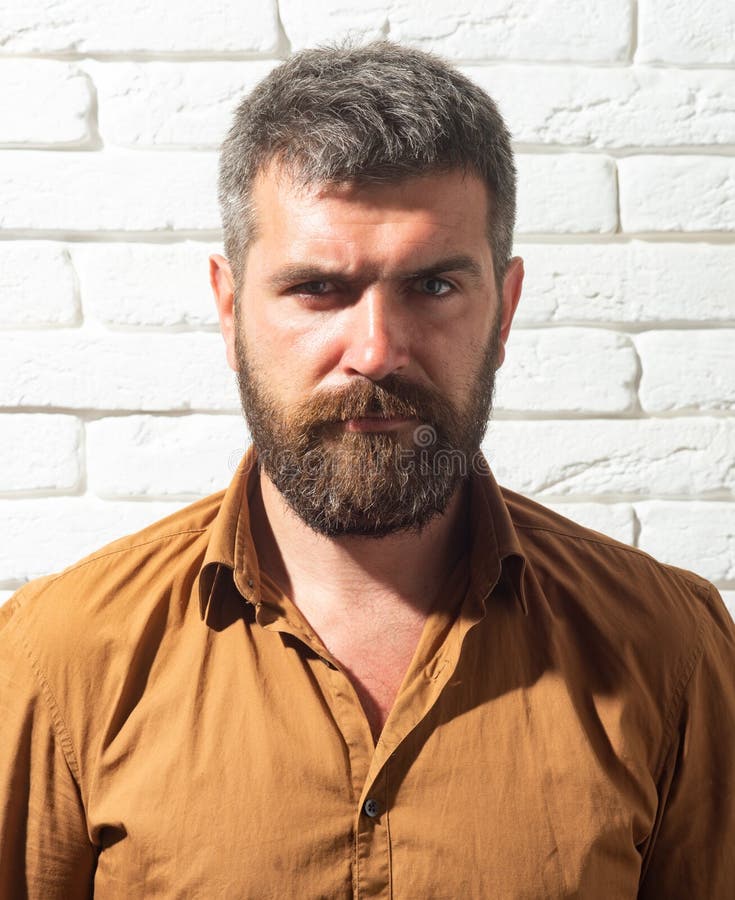 Portrait of Handsome Man with Serious Face. Stock Photo - Image of ... Portrait of Handsome Man with Serious Face. Stock Photo - Image of ...