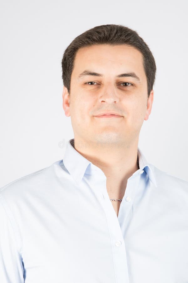 Portrait of Handsome Office Worker Man Stock Image - Image of single ...