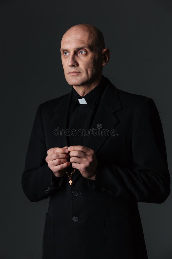 Priest closeup portrait stock image. Image of posing - 44641015