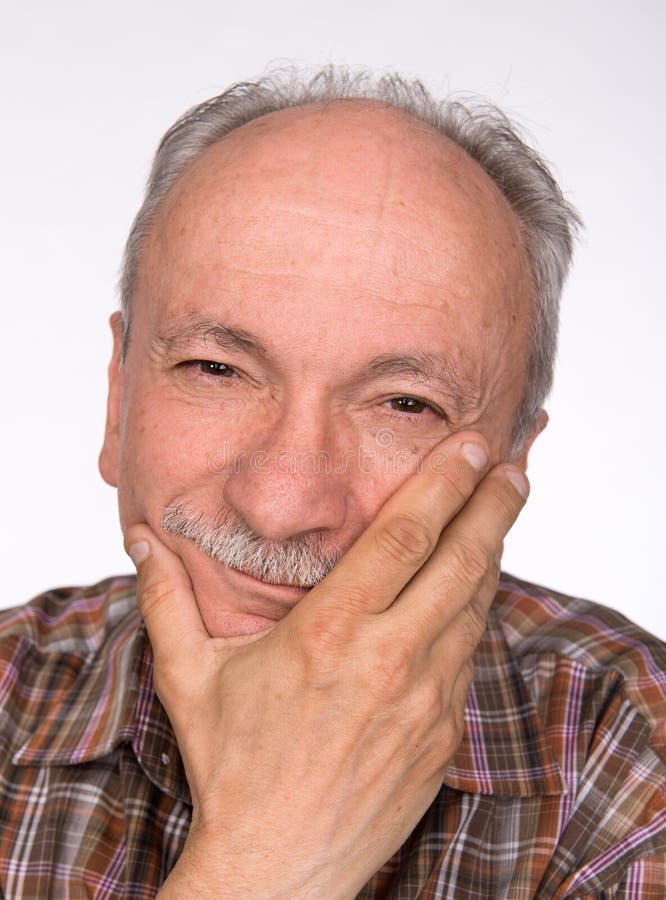 Portrait of Handsome Senior Man Stock Photo - Image of person, head ...