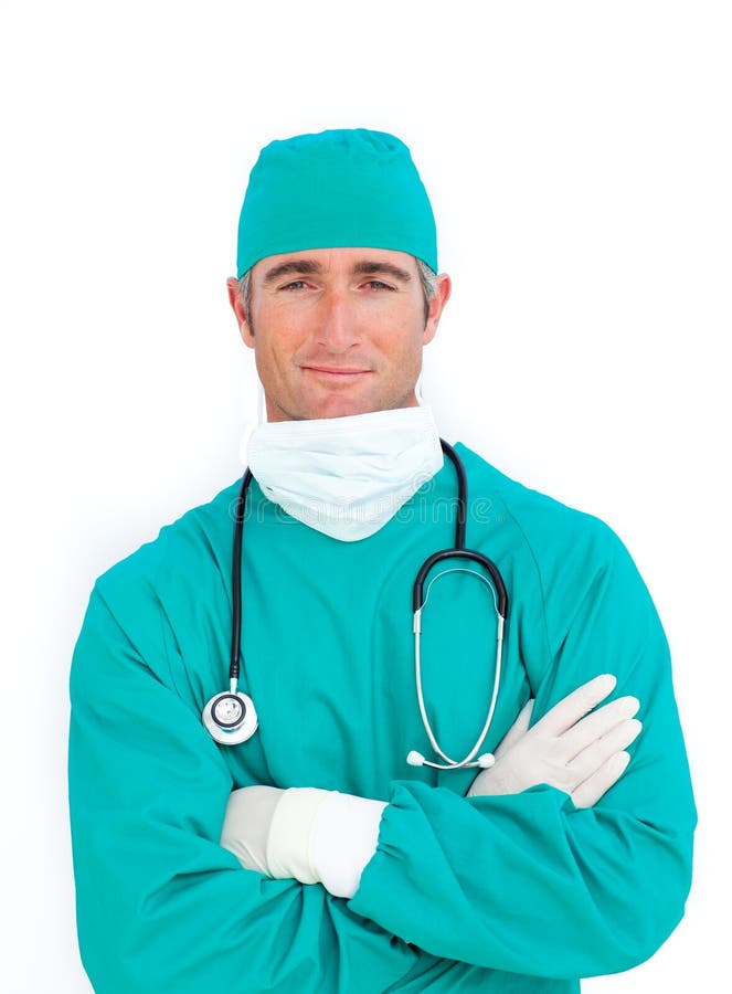 Arab Surgeon Doctor Man Posing Standing with Folded Arms Stock Photo ...