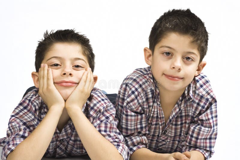 Portrait of a Handsome Twins Stock Photo - Image of concept, isolated ...