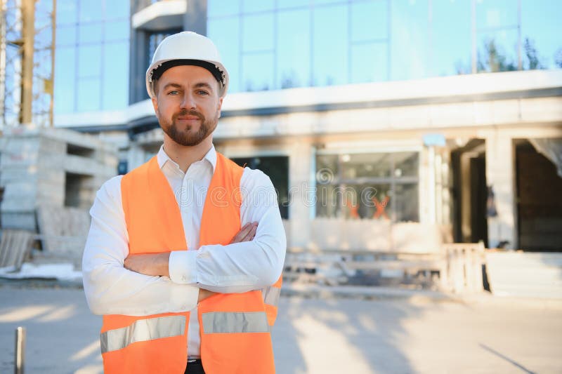 Portrait of an Handsome Young Architect Stock Photo - Image of adult ...