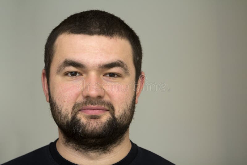 Portrait of a Handsome Young Bearded Man Stock Photo - Image of modern ...