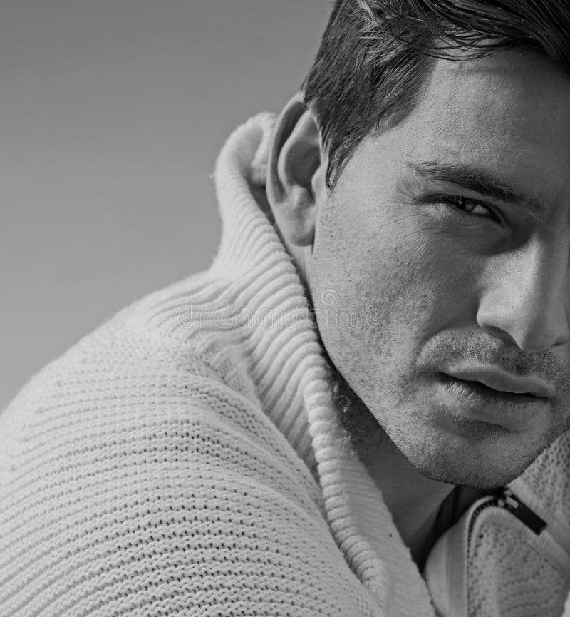 One Handsome Elegant Masculine Young Man Stock Photo - Image of ...