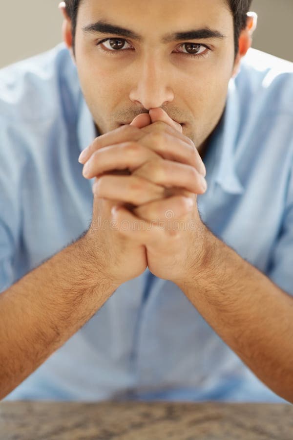 Portrait of a Handsome Young Guy Praying To God Stock Photo - Image of ...
