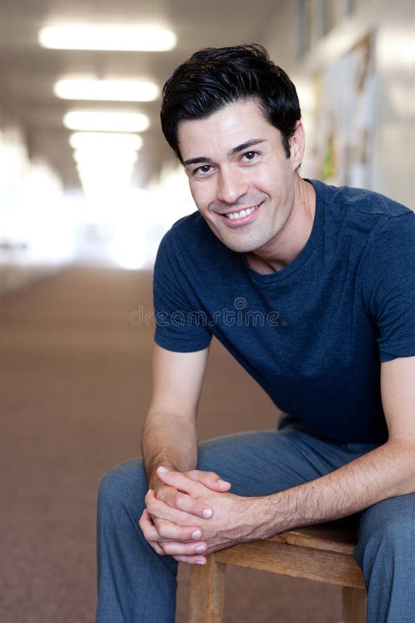 Portrait of a Handsome Young Male Student Stock Image - Image of ...
