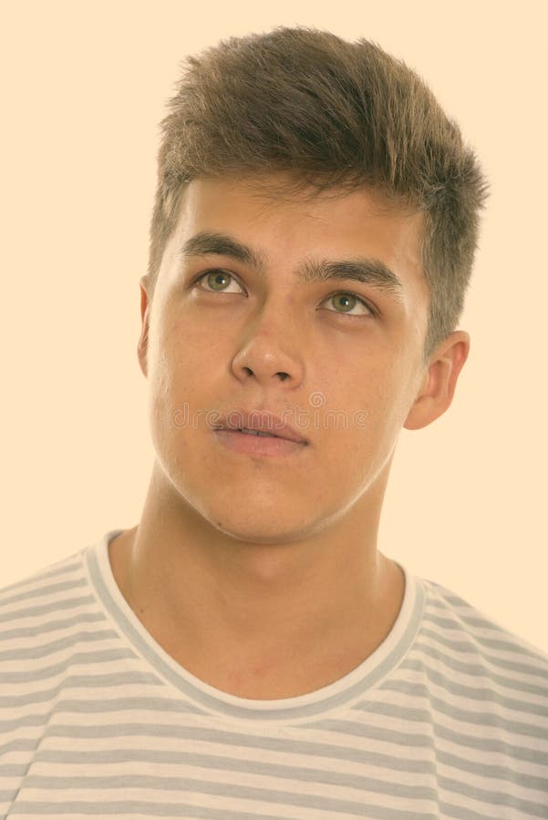 Face of Young Handsome Man Thinking Stock Image - Image of think ...
