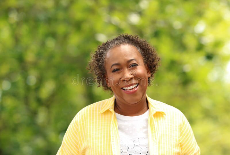 Portrait Of Happy African American Woman Stock Image Image Of
