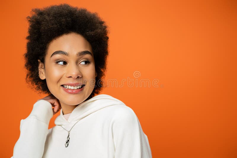 Portrait Of Happy African American Woman Stock Image Image Of Pretty