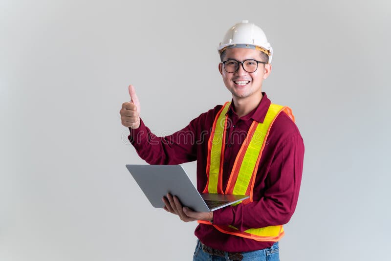 Portrait of a Civil Engineer, Architect Against the Background of a ... Portrait of a Civil Engineer, Architect Against the Background of a ...