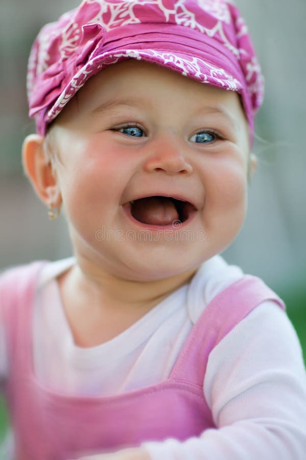Portrait of Happy Baby Laughing Stock Photo - Image of child, beautiful ...