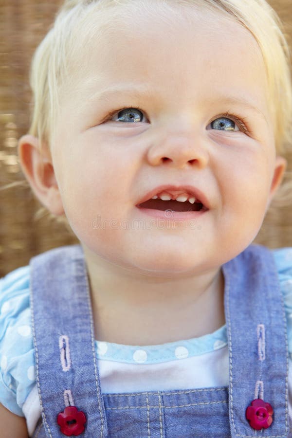 Portrait of Happy Baby Smiling Stock Image - Image of sitting, person ...