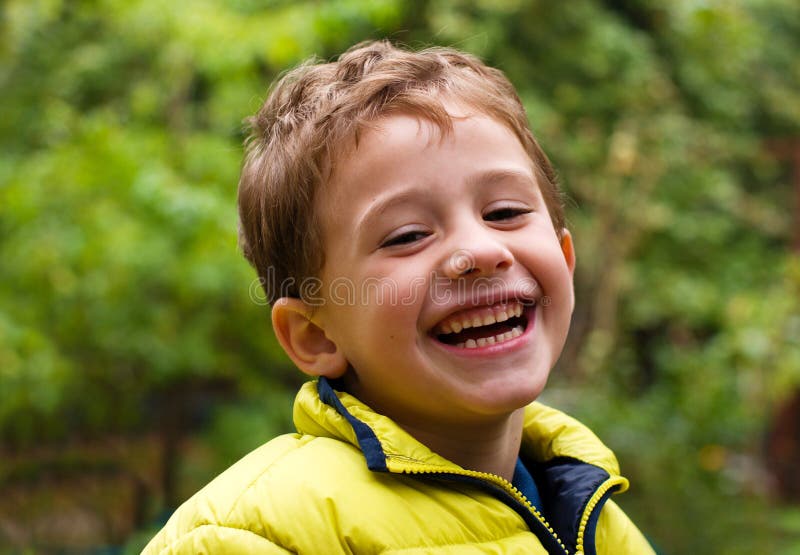 Portrait of happy boy stock image. Image of happy, laugh - 27360419
