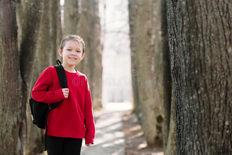 Portrait of a Happy Boy. Cute Boy Going Back To School Stock Photo ...
