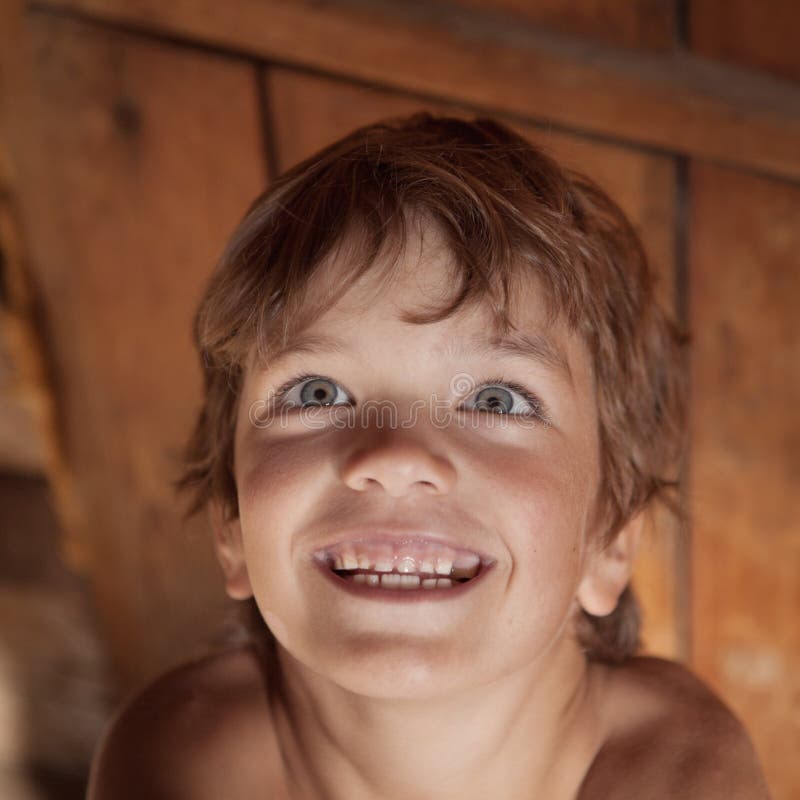Portrait of happy boy stock image. Image of closeup, laugh - 45403653