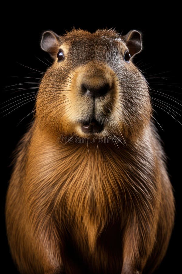 Portrait of a Happy Capybara Stock Photo - Image of park, background ...