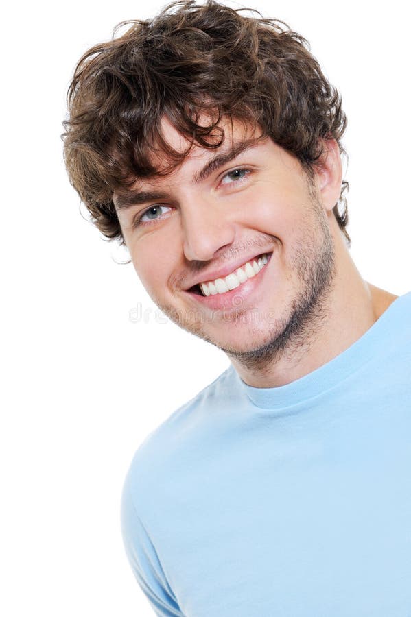 Portrait of Happy Cheerful Handsome Guy Stock Photo - Image of adult ...