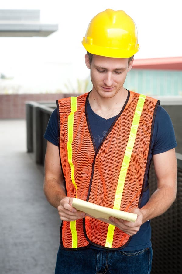 Portrait of a Happy Construction Worker Stock Image - Image of site ...