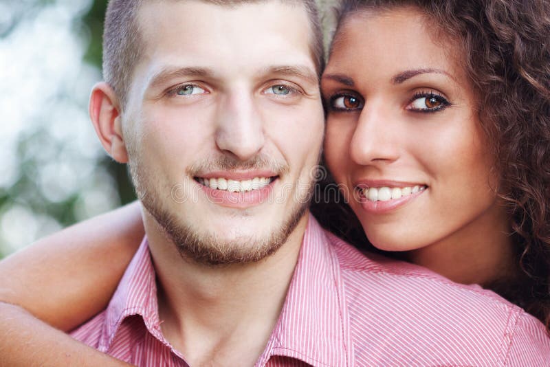 Portrait of happy couple stock image. Image of friends - 22385293