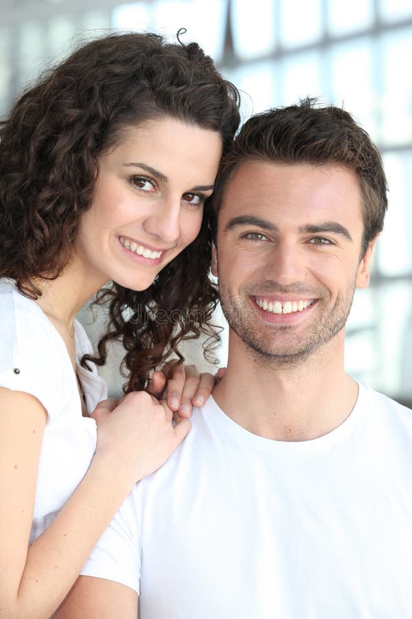 Portrait Of A Happy Couple Stock Image Image Of Hair 22630067